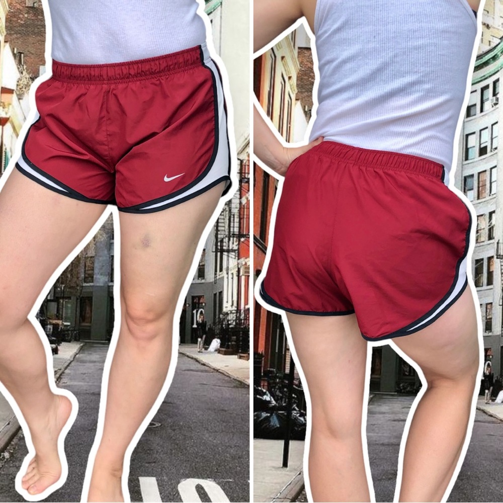 Nike Dri-Fit Classic Running Shorts In Burgundy With … - Gem